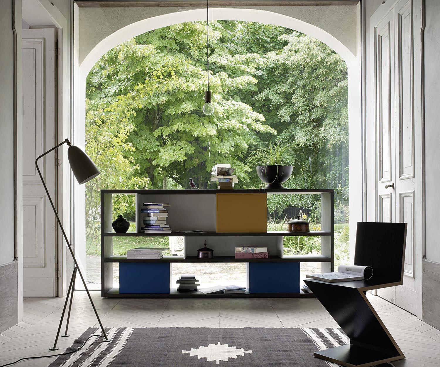 Livitalia Design Standregal Bücherregal C80 Raumteiler Eiche